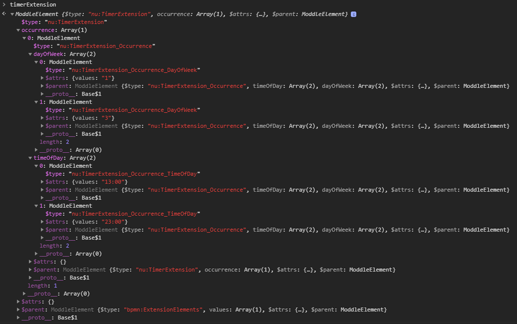 Can't create nested tags in Timer Event ExtensionElements - Developers ...