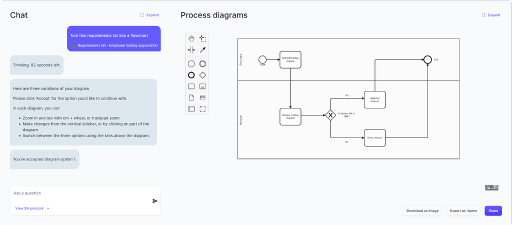 How to create a BPMN diagram with AI - Users - bpmn.io Forum