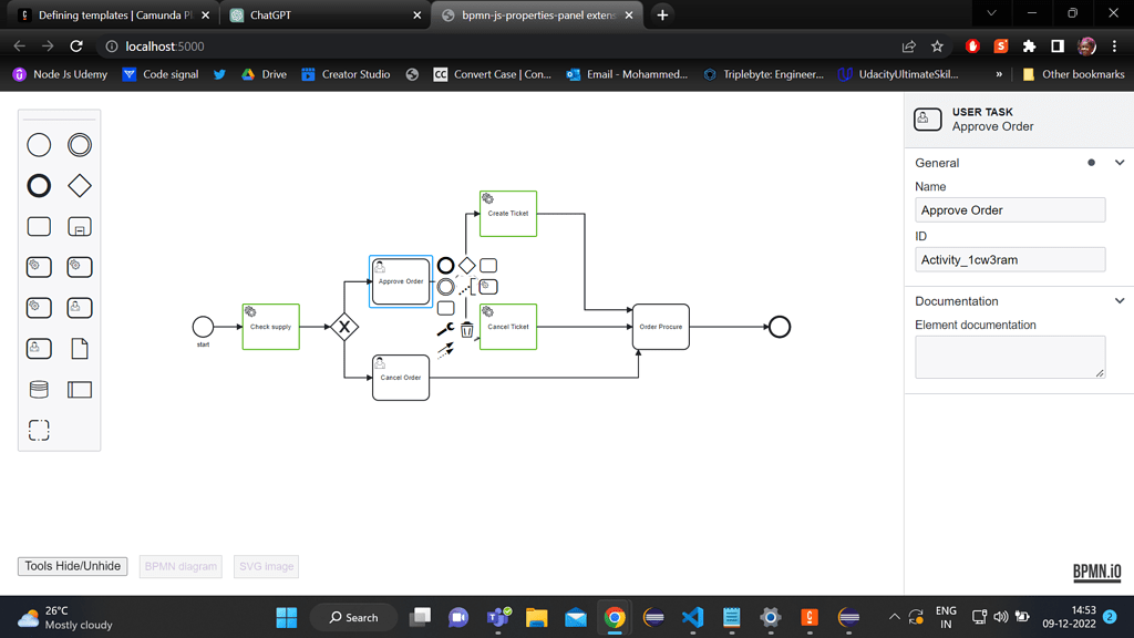 Autopopulate Property Panel on dragging ( Name, Description) - Modeler - bpmn.io Forum