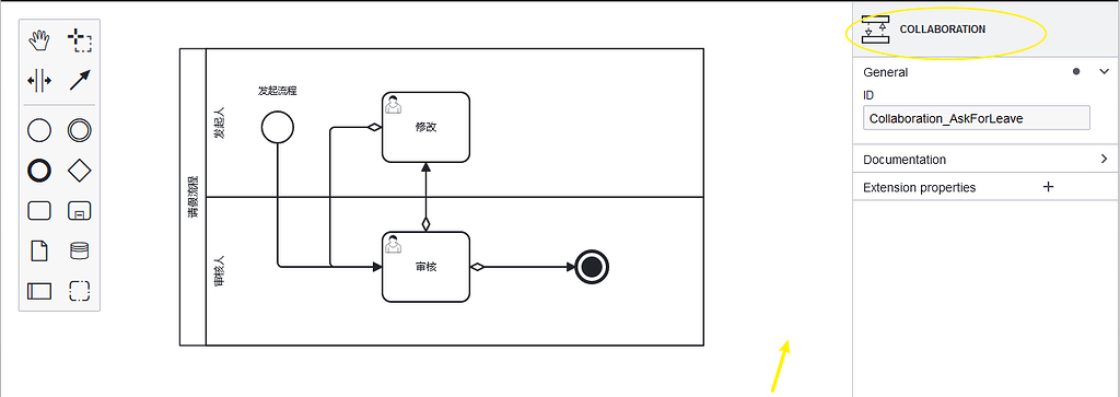 How to edit property of process that contains Collaboration element ...