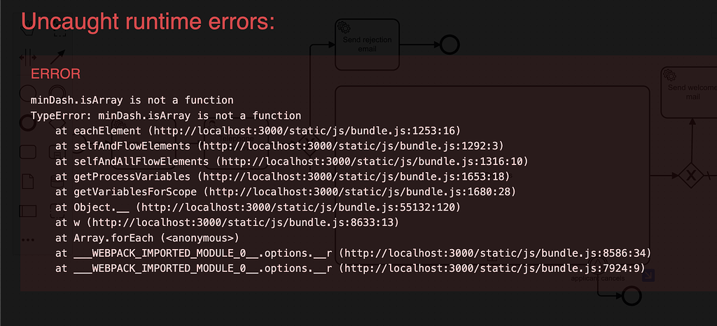 "minDash.isArray is not a function". error - Developers - bpmn.io Forum