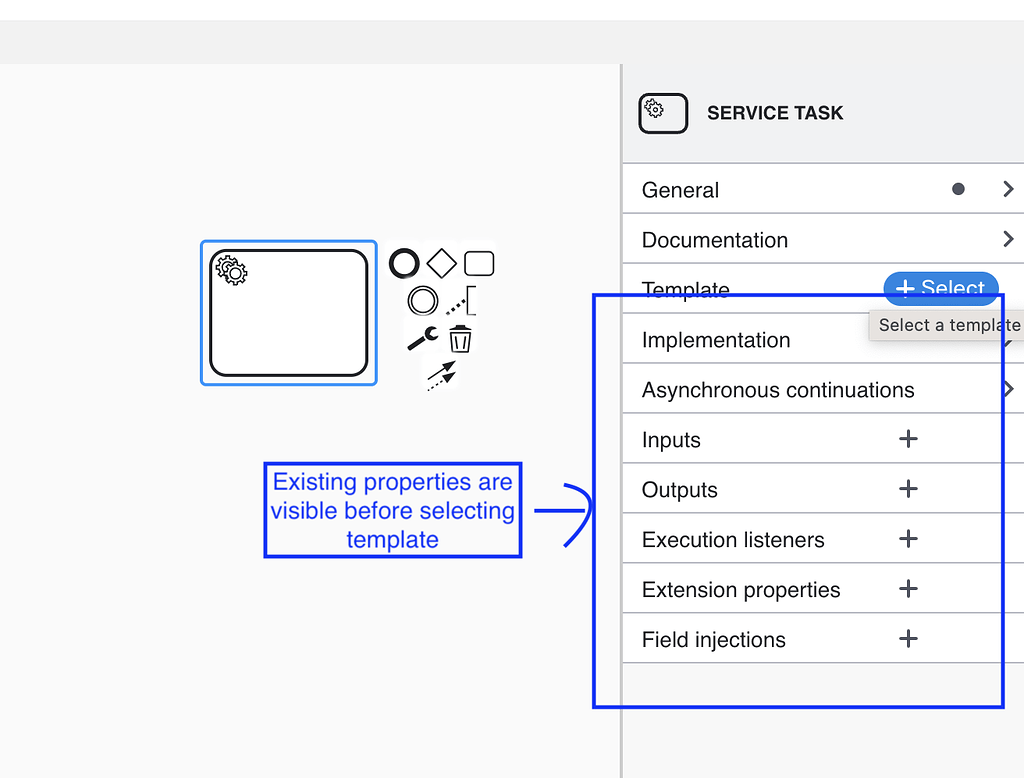 Once We Choose Element Template Existing Properties Are Not Visibile Now Modeler Forum 